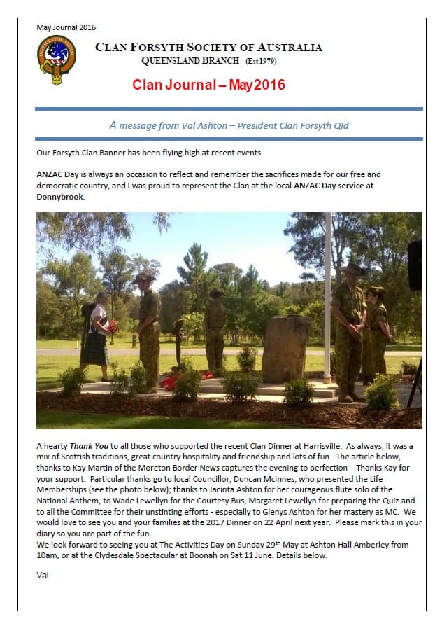 ClanForsythQueensland Jounal Thumbnail May 2016. – Clan Forsyth Queensland